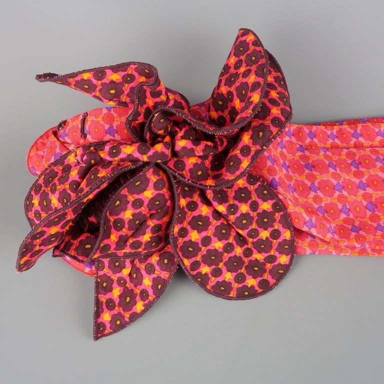 MARC JACOBS Red M Floral Print Cotton Flower Sash Belt at 1stDibs | red ...