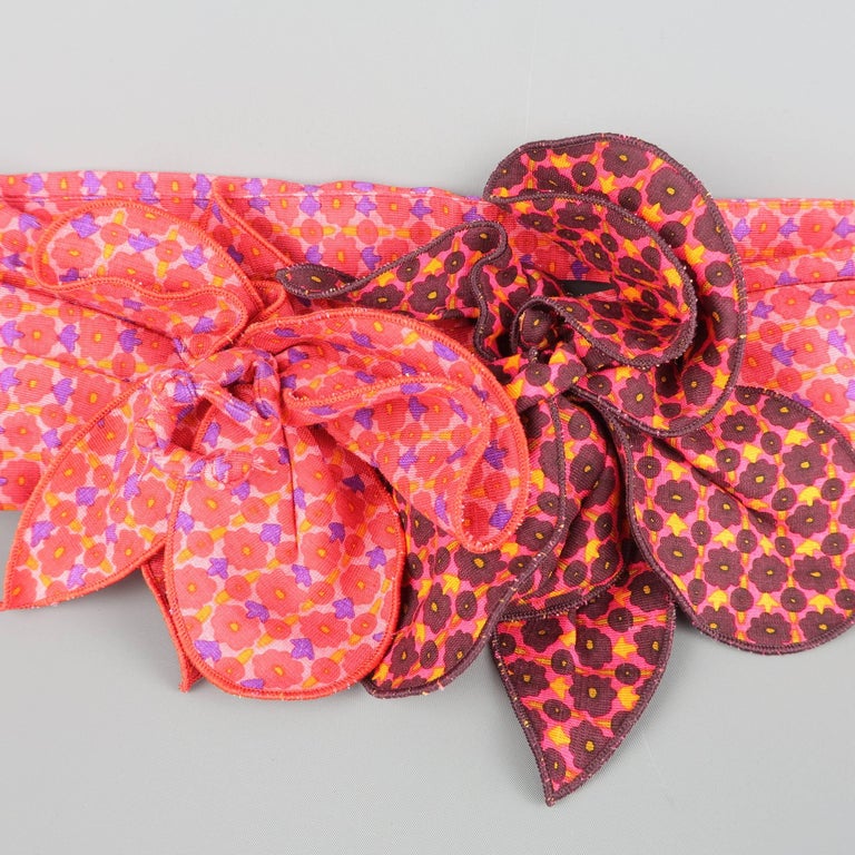 MARC JACOBS Red M Floral Print Cotton Flower Sash Belt at 1stDibs | red ...