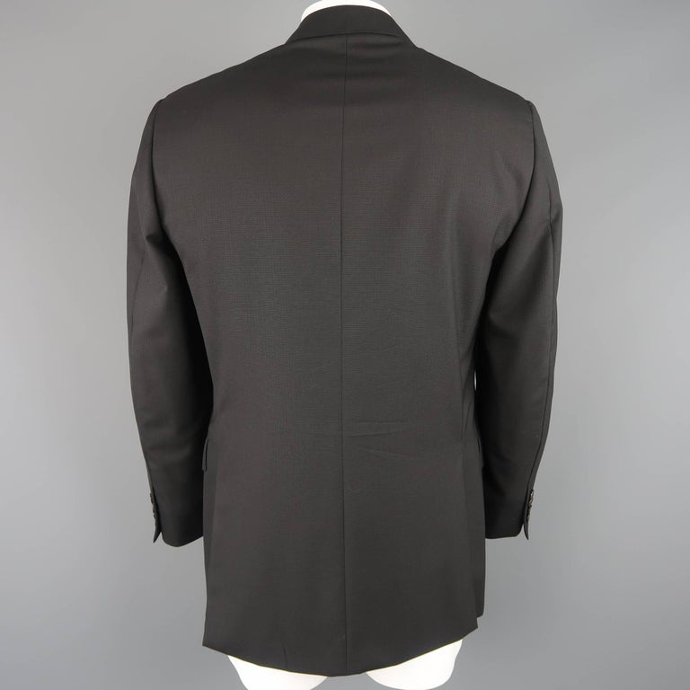 ERMENEGILDO ZEGNA 40 Regular Black Window Pane Textured Wool Sport Coat ...