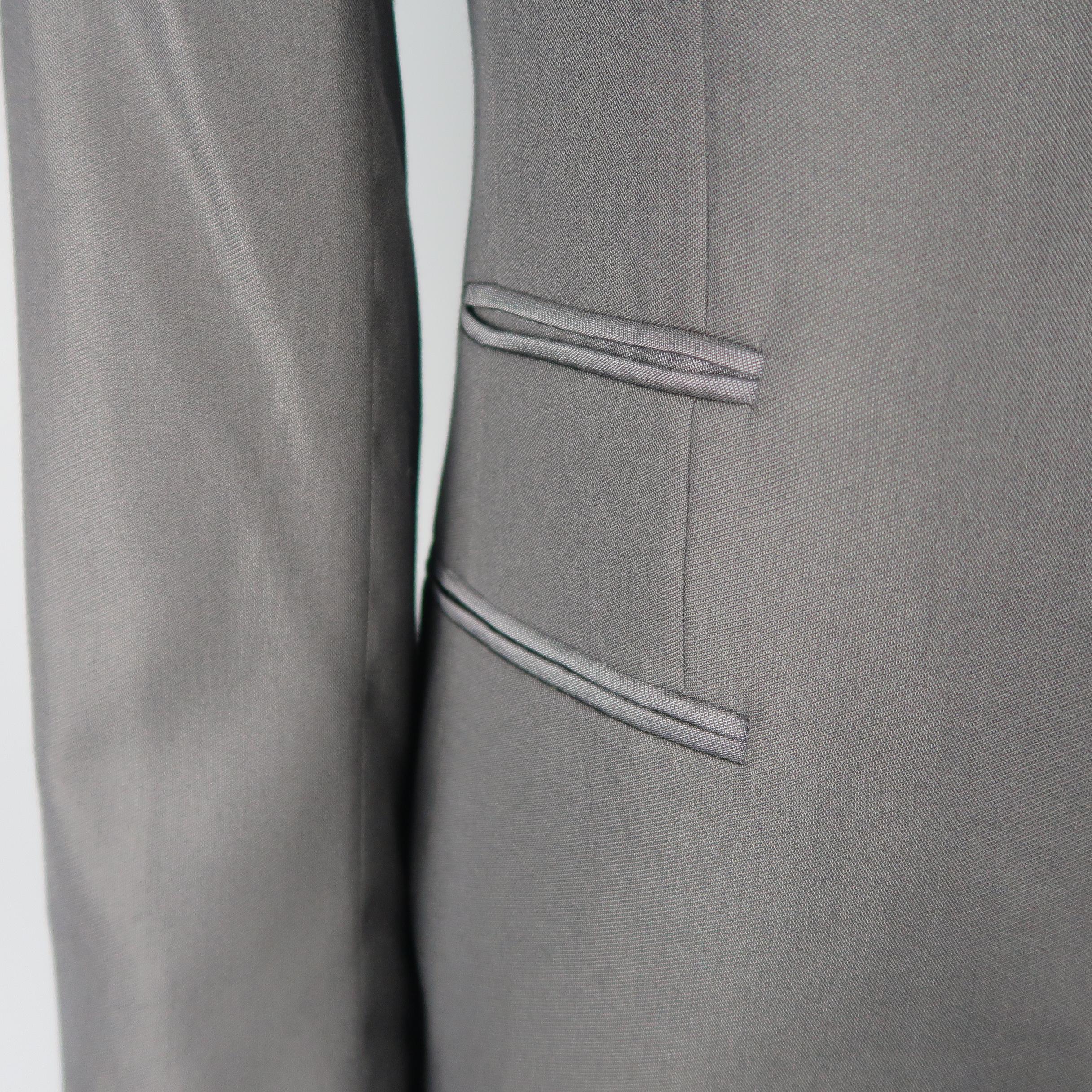 JUST CAVALLI 42 Black Wool Blend Satin Piping Peak Lapel Sport Coat ...