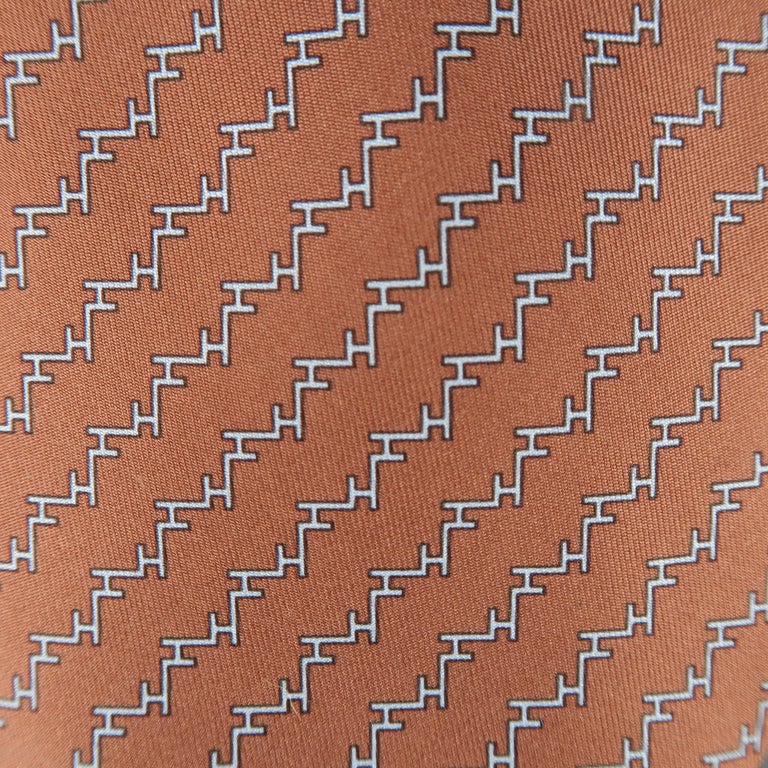 HERMES Tie - Brown Silk H Pattern Neck Tie at 1stDibs | hermes pattern ...