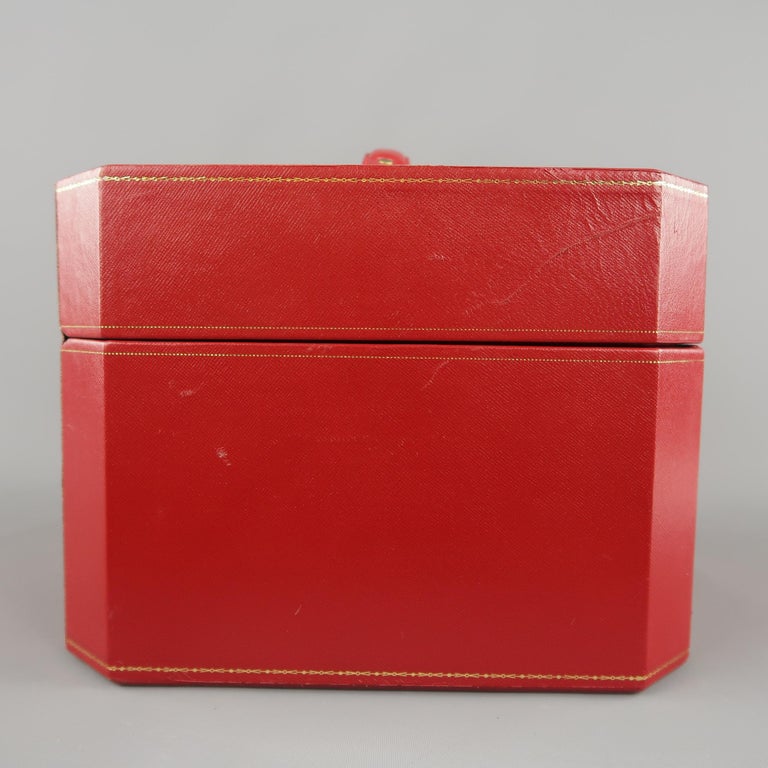 Vintage CARTIER Red Watch and Jewelry Storage Box with Drawer ...