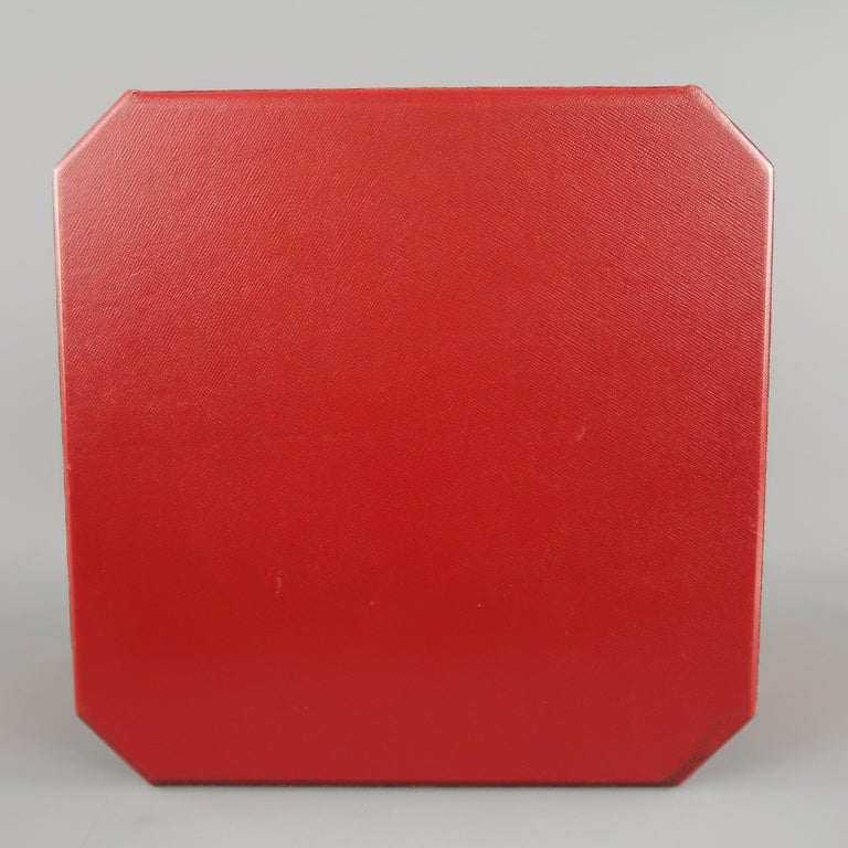 Vintage CARTIER Red Watch and Jewelry Storage Box with Drawer ...