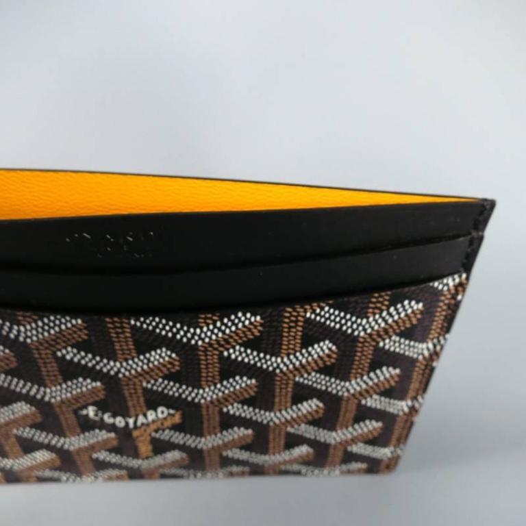 GOYARD Brand New Brown Vector Leather Rectangle Card Holder Wallet at ...