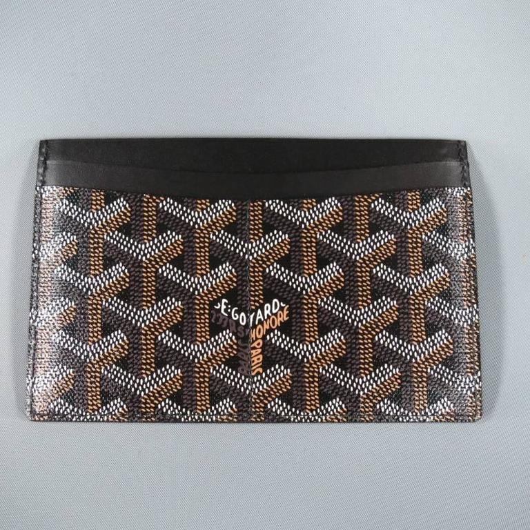 GOYARD Brand New Brown Vector Leather Rectangle Card Holder Wallet at ...