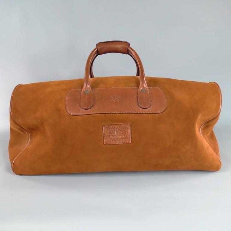 RALPH LAUREN Purple Label Brown Suede Buckle Travel bag at 1stDibs ...