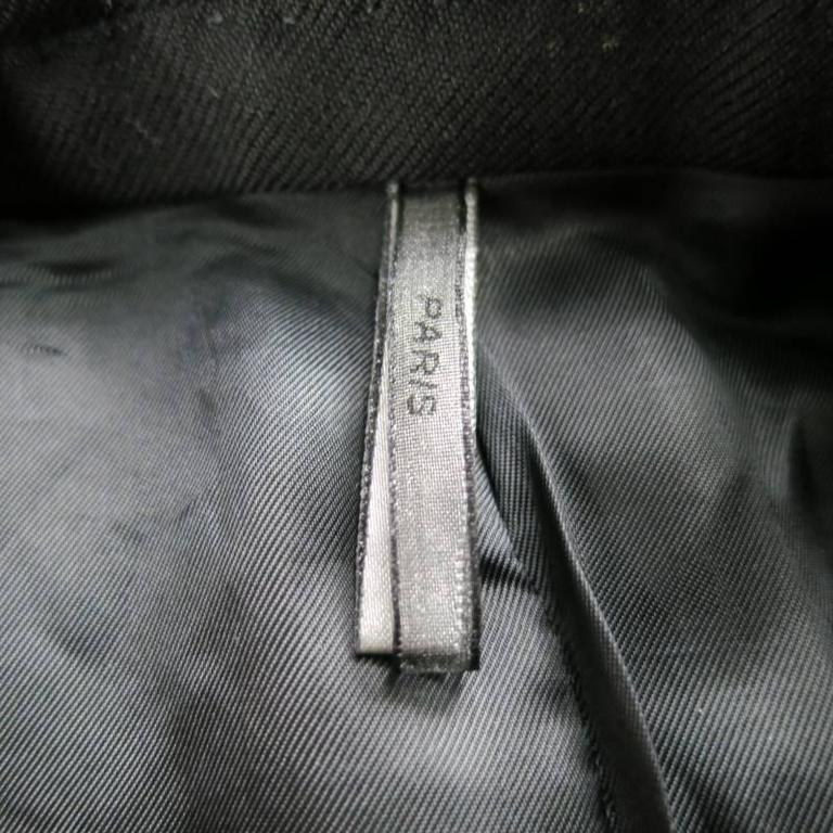 DIOR HOMME by HEDI SLIMANE 38 Short Black Wool Tuxedo 6 Button Coat Tail Jacket at 1stDibs ...