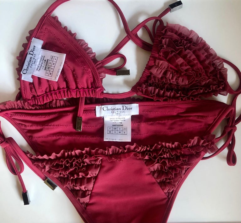 Christian Dior By John Galliano F/W 2002 Ruffles Bikini Swimwear 2 ...
