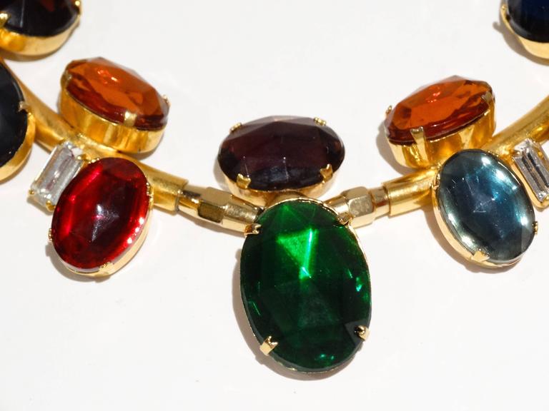 Emilio Pucci Gem Collar Necklace, 1980s For Sale at 1stDibs
