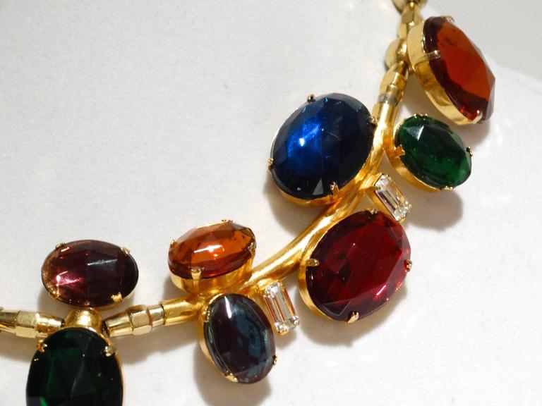 Emilio Pucci Gem Collar Necklace, 1980s For Sale at 1stDibs