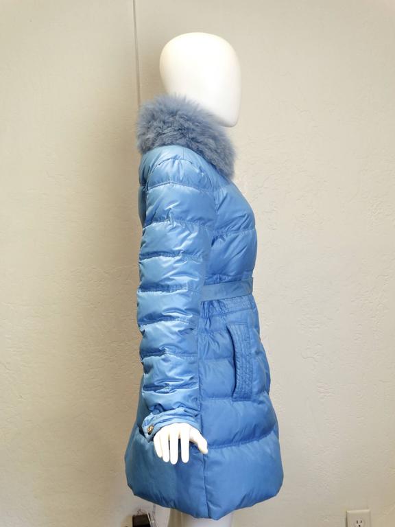 2013 Versace Collection Puffer Jacket with Fur Collar at 1stDibs