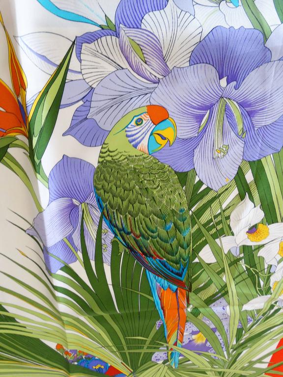 1980s Gucci Macaw Silk Scarf at 1stDibs
