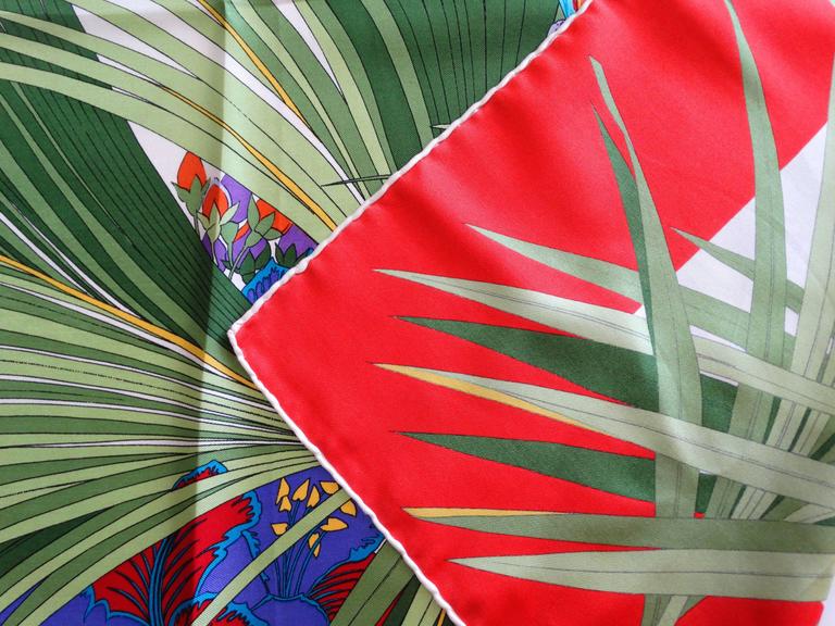 1980s Gucci Macaw Silk Scarf at 1stDibs