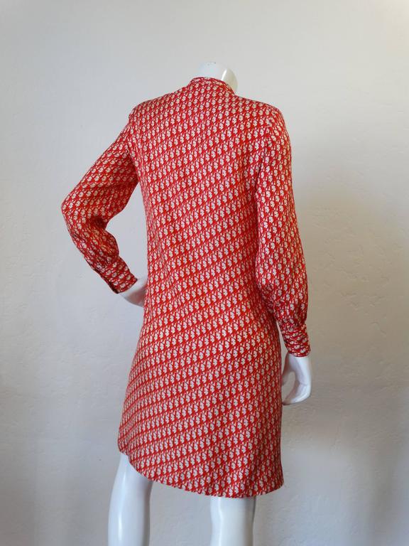 1980s Christian Dior Red Monogram Shift Dress at 1stDibs | dior ...