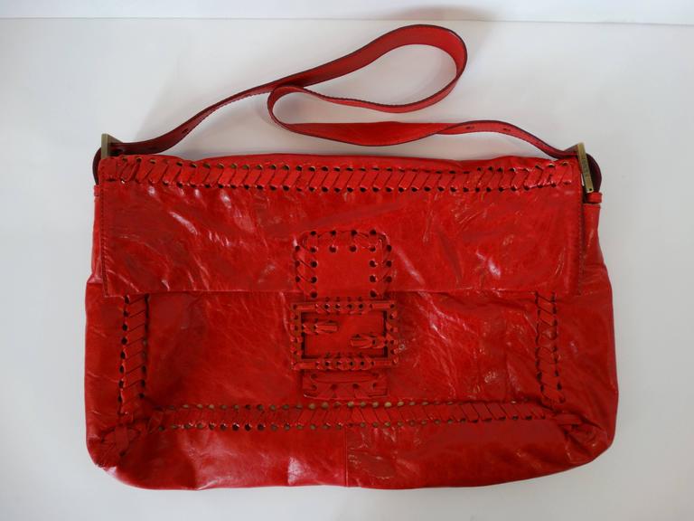 Fendi Jumbo Baguette 'Biscotti' Bag Clutch Messenger at 1stDibs