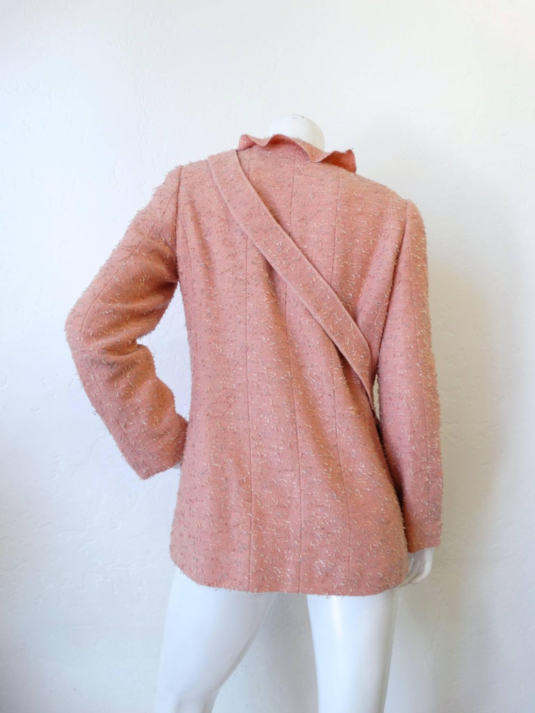 Chic 1990s Chanel Ruffle Jacket and Matching Crossbody Bag Set at ...