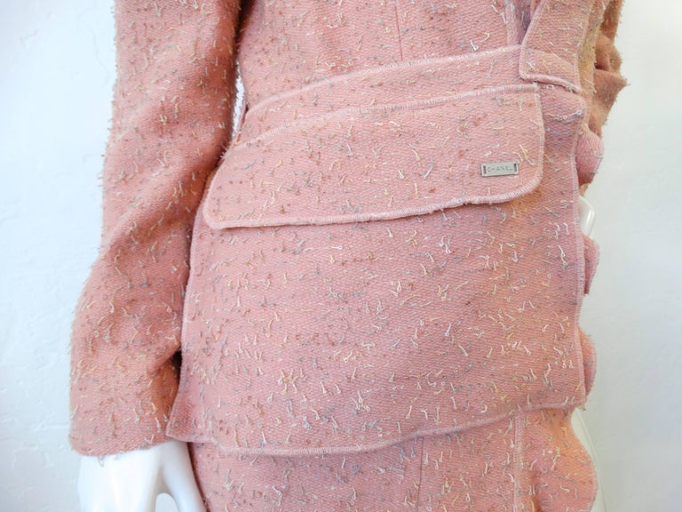 Chic 1990s Chanel Ruffle Jacket and Matching Crossbody Bag Set at ...