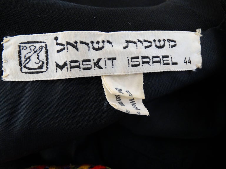 1970s Maskit Israel Embroidered Maxi Dress at 1stDibs | maskit jewelry