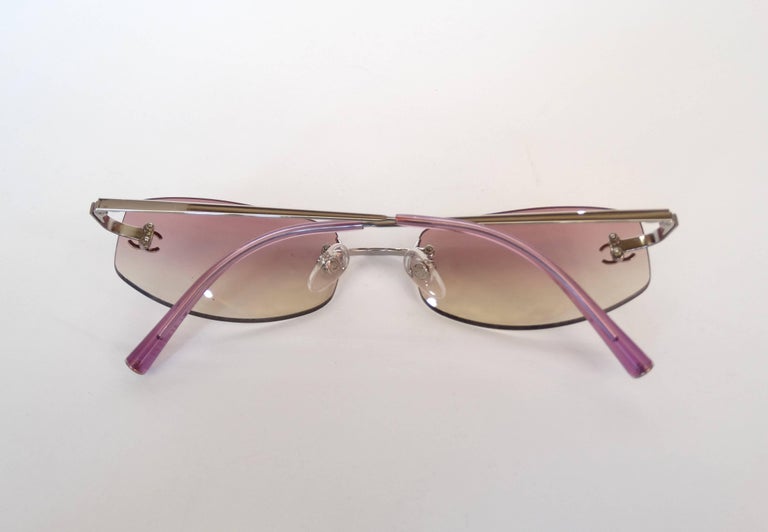 2000s Chanel Pink Ombre Sunglasses at 1stDibs | chanel sunglasses 2000s ...