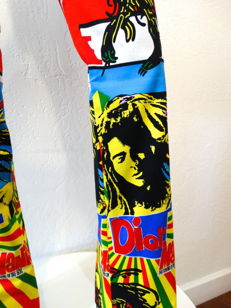 Christian Dior by John Galliano Rastafarian Marley Print Pants at ...