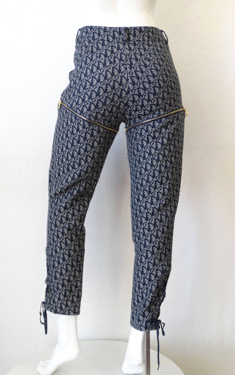 Christian Dior John Galliano Monogram Denim Zip-off Convertible Pants ...