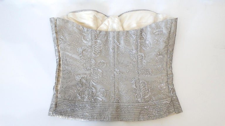 1990s Christian Dior Boutique Silver Bustier Corset at 1stDibs ...