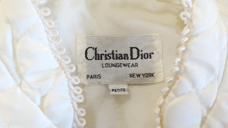 1980s Christian Dior Quilted Bed Jacket at 1stDibs | quilted bed jackets