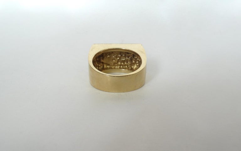 14K Gold and White Diamond Lucky 7's Mens Ring at 1stDibs