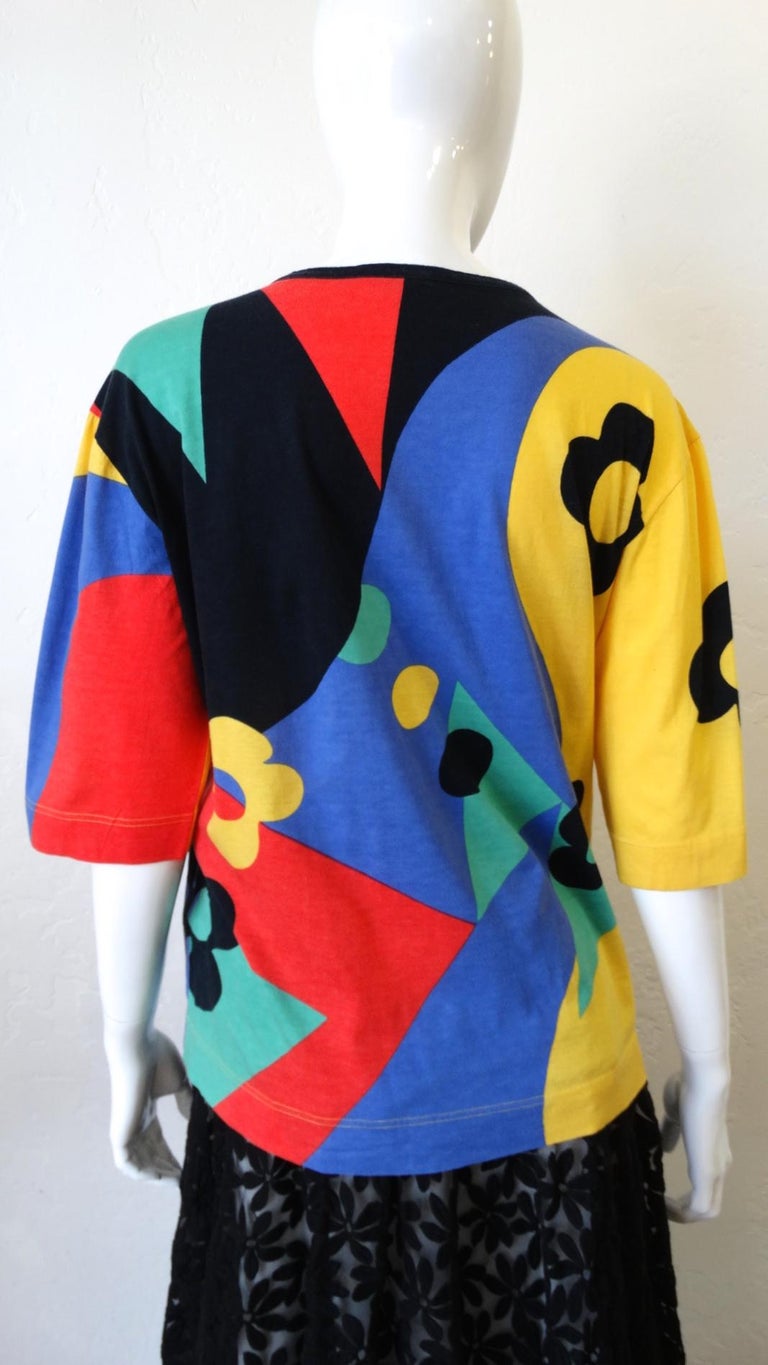 1990s Yves Saint Laurent Abstract Color Block T-Shirt at 1stDibs ...