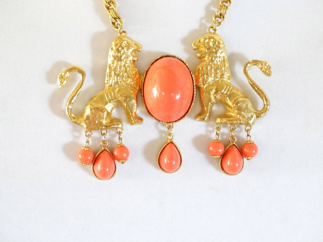 1970s Donald Stannard Twin Lion Necklace at 1stDibs | donald stannard ...