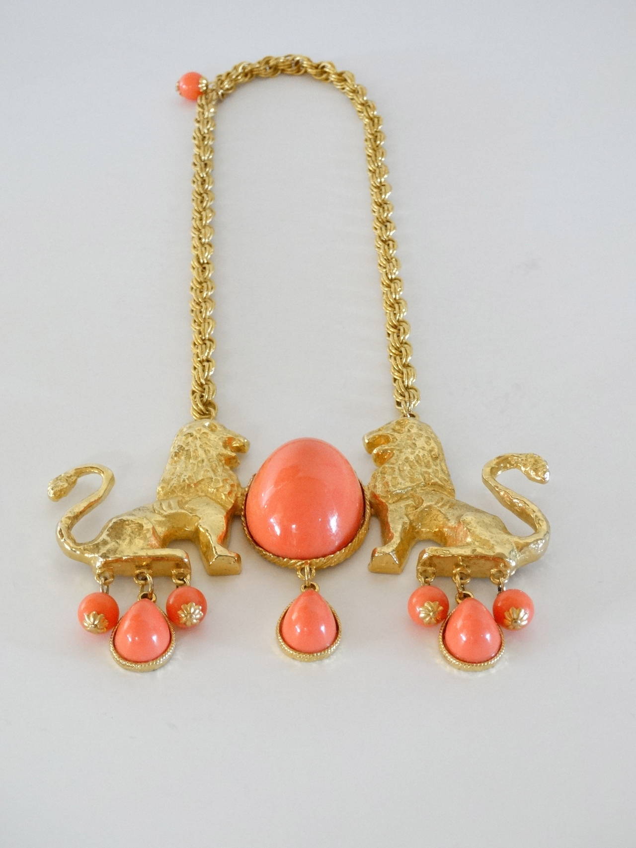 1970s Donald Stannard Twin Lion Necklace at 1stDibs | donald stannard ...