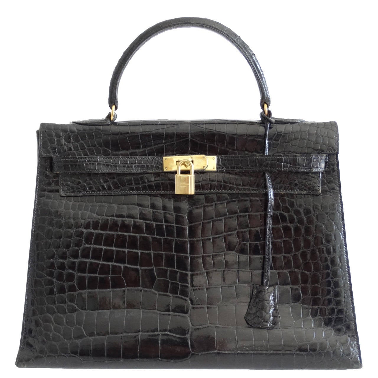 Hermes Crocodile Porosus 35 cm "Kelly" Handbag at 1stDibs | hermes ...