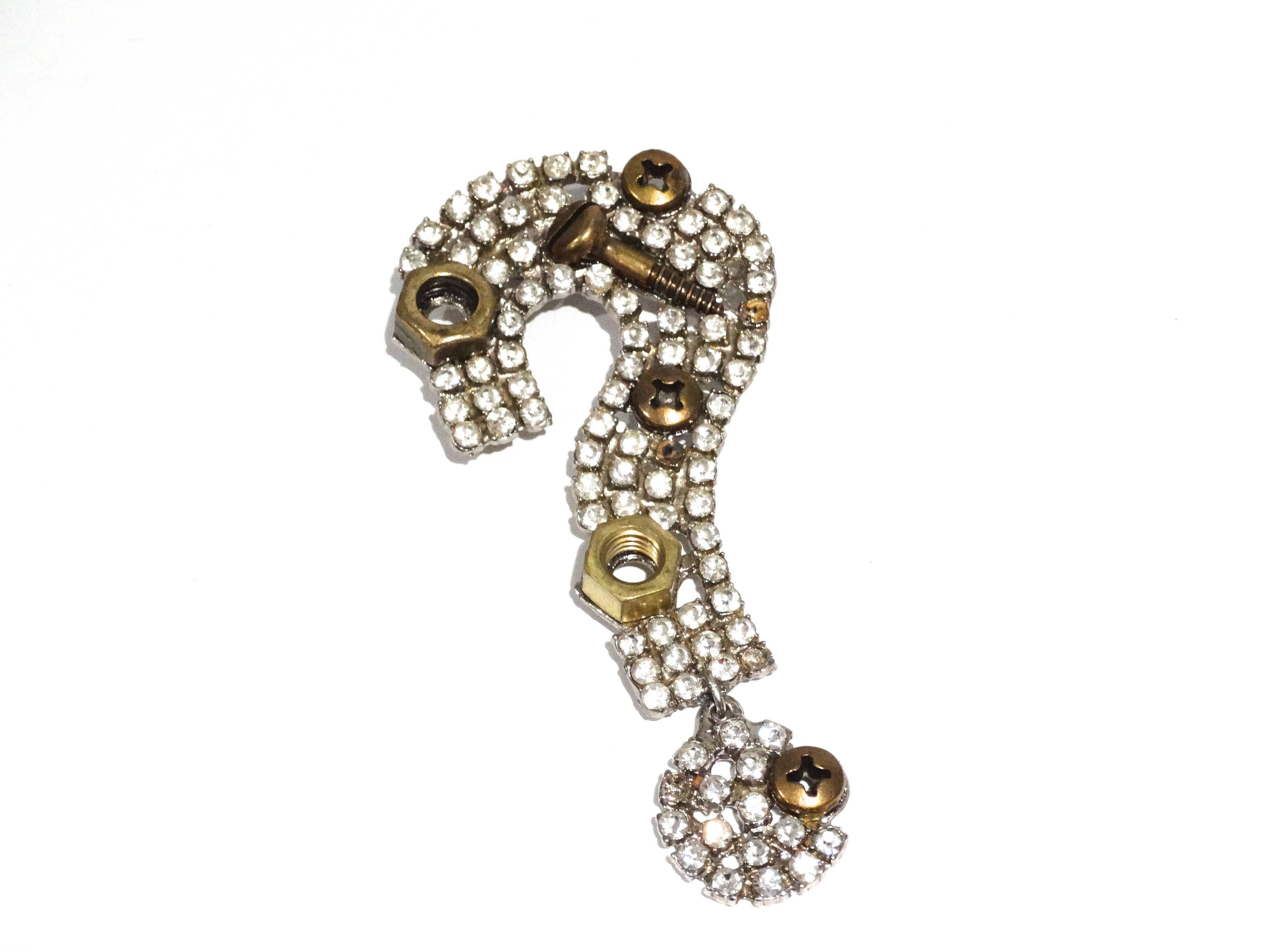 Rare 1990s Moschino Question Mark Brooch at 1stDibs