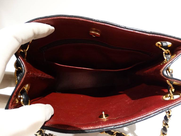 1980s Chanel Dark Navy Quilted Diamond Shoulder Bag at 1stDibs