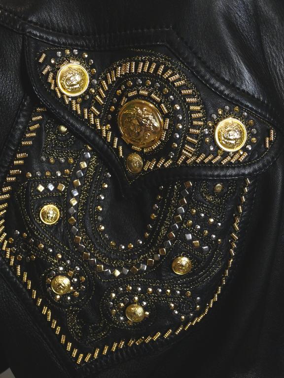 1990s Gianni Versace Couture Motorcycle Jacket at 1stDibs | gianni ...