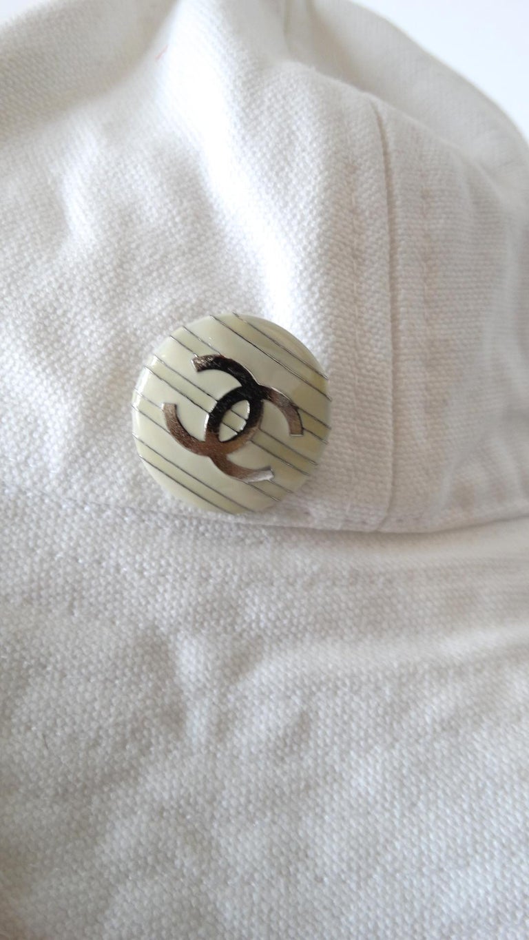 1990s Chanel White Oversized Sun Hat at 1stDibs