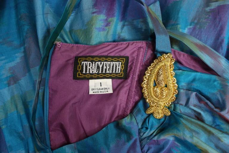 1990's Tracy Feith Ikat Cocktail Dress For Sale at 1stDibs