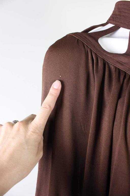 1970's Lesley Sandra Matte Jersey Dress with Cutouts and Draping at 1stDibs