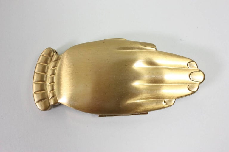 1940's Volupte Figural Hand Compact at 1stDibs
