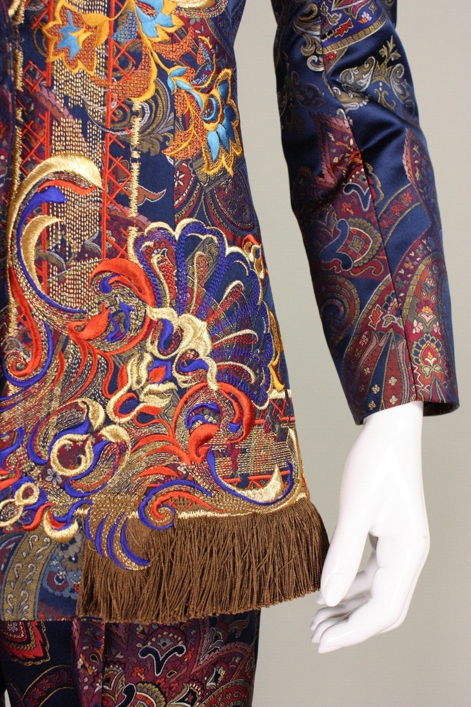 1990's Christian Dior Jacquard Cocktail Suit at 1stDibs