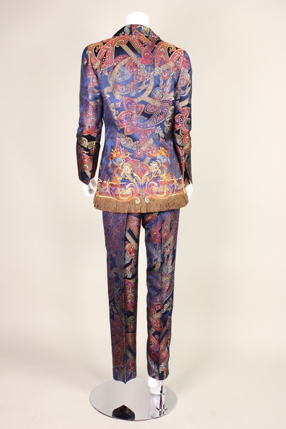 1990's Christian Dior Jacquard Cocktail Suit at 1stDibs