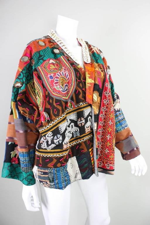 1980's Laise Adzer Patchwork Jacket For Sale at 1stDibs