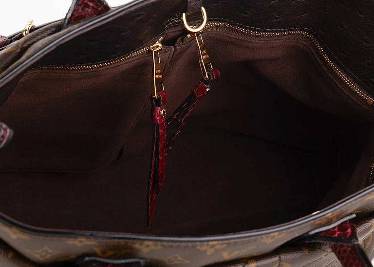 Louis Vuitton Brown Classic Monogram Canvas Ostrich and Python Etoile ...