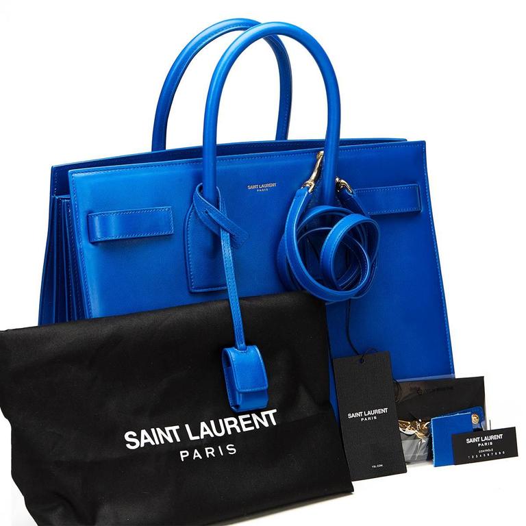 2016 Saint Laurent Royal Blue Calfskin Classic Small Sac De Jour at ...