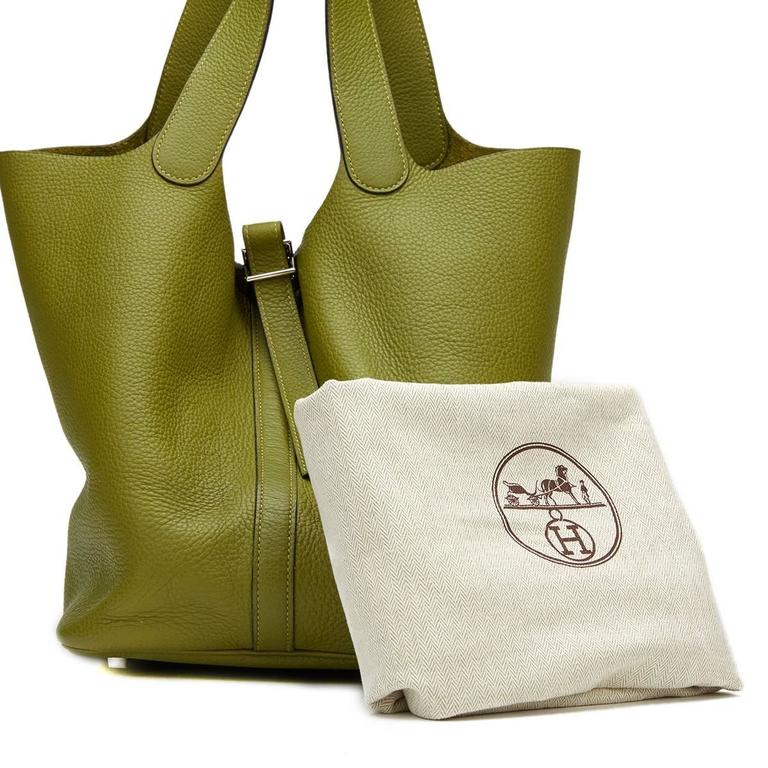 2007 Hermes Vert Anis Clemence Leather Picotin GM at 1stDibs | hermes ...
