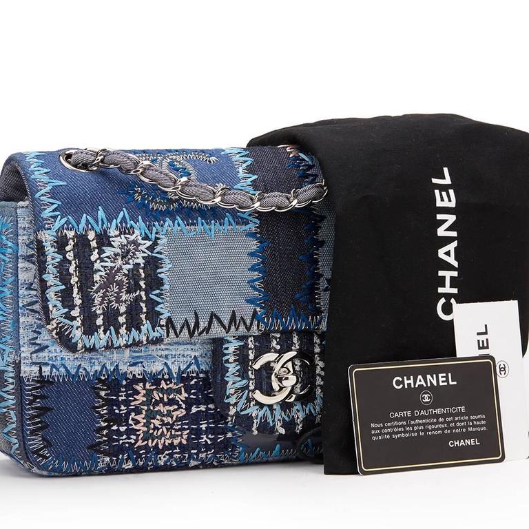 2015 Chanel Blue Denim Patchwork Flap Bag at 1stDibs | chanel denim ...