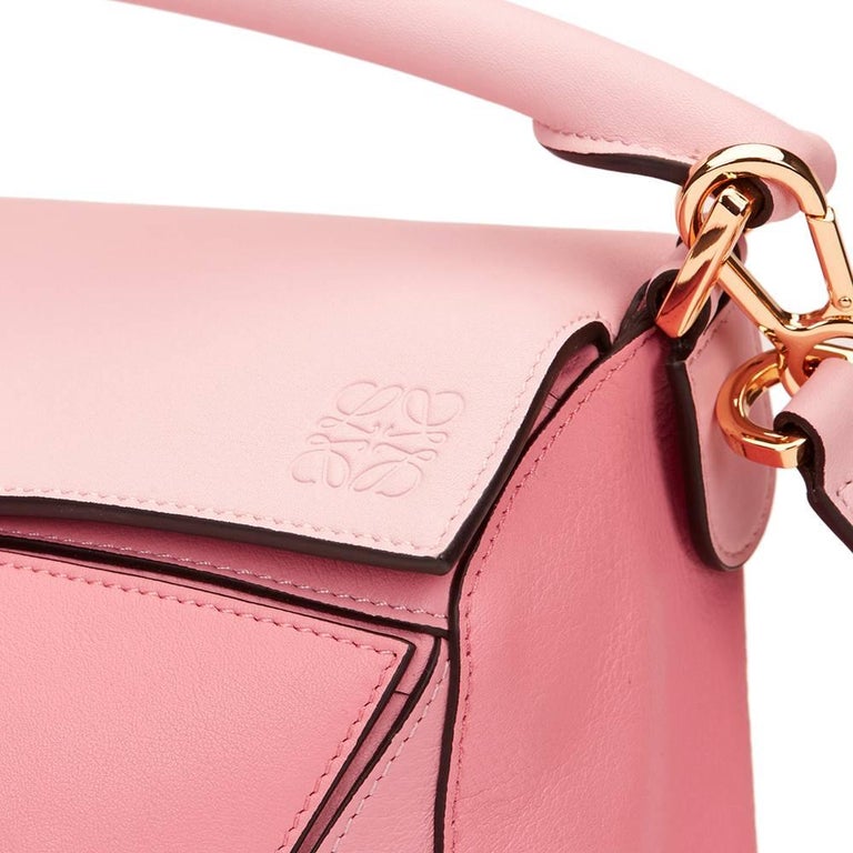 2016 Loewe Soft Pink and Candy Dark Pink Calfskin Puzzle Bag at 1stDibs ...