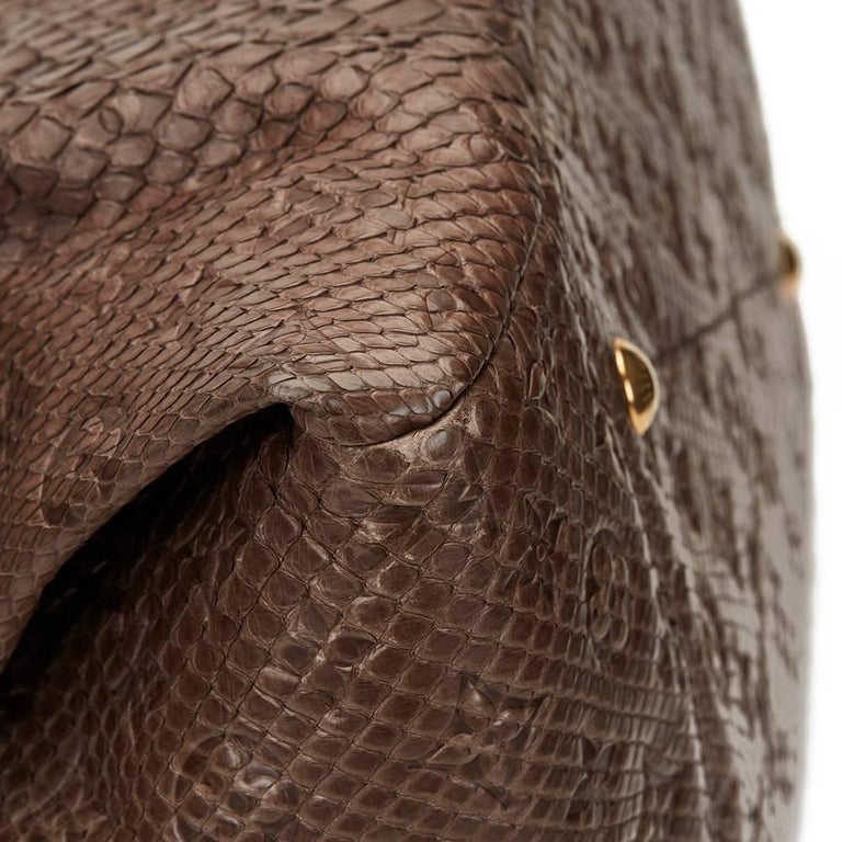 2010 Louis Vuitton Gris Python Embossed Monogram Artsy MM at 1stDibs