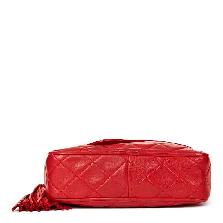 1990 Chanel Red Quilted Lambskin Vintage Camera Bag at 1stDibs | chanel ...
