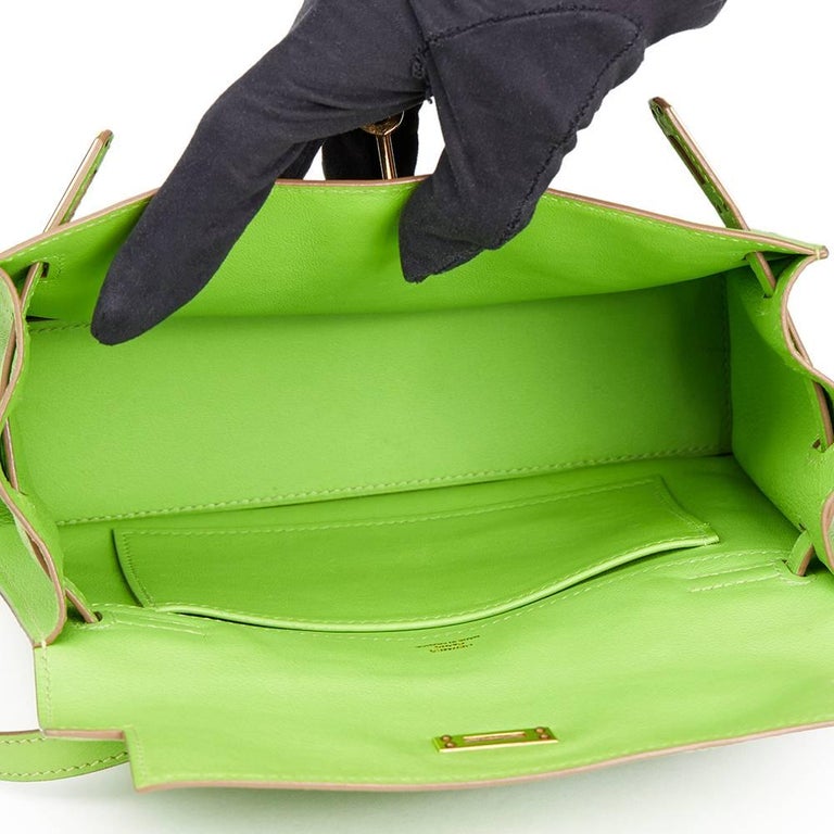 2012 Hermes Apple Green Swift Leather Kelly Danse at 1stDibs
